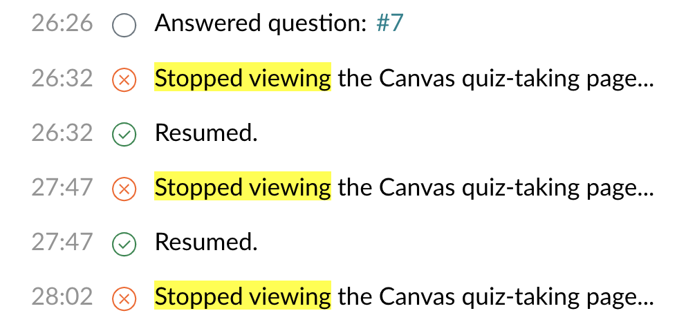 Can Stopped Viewing The Canvas Quiz Taking Page Instructure
